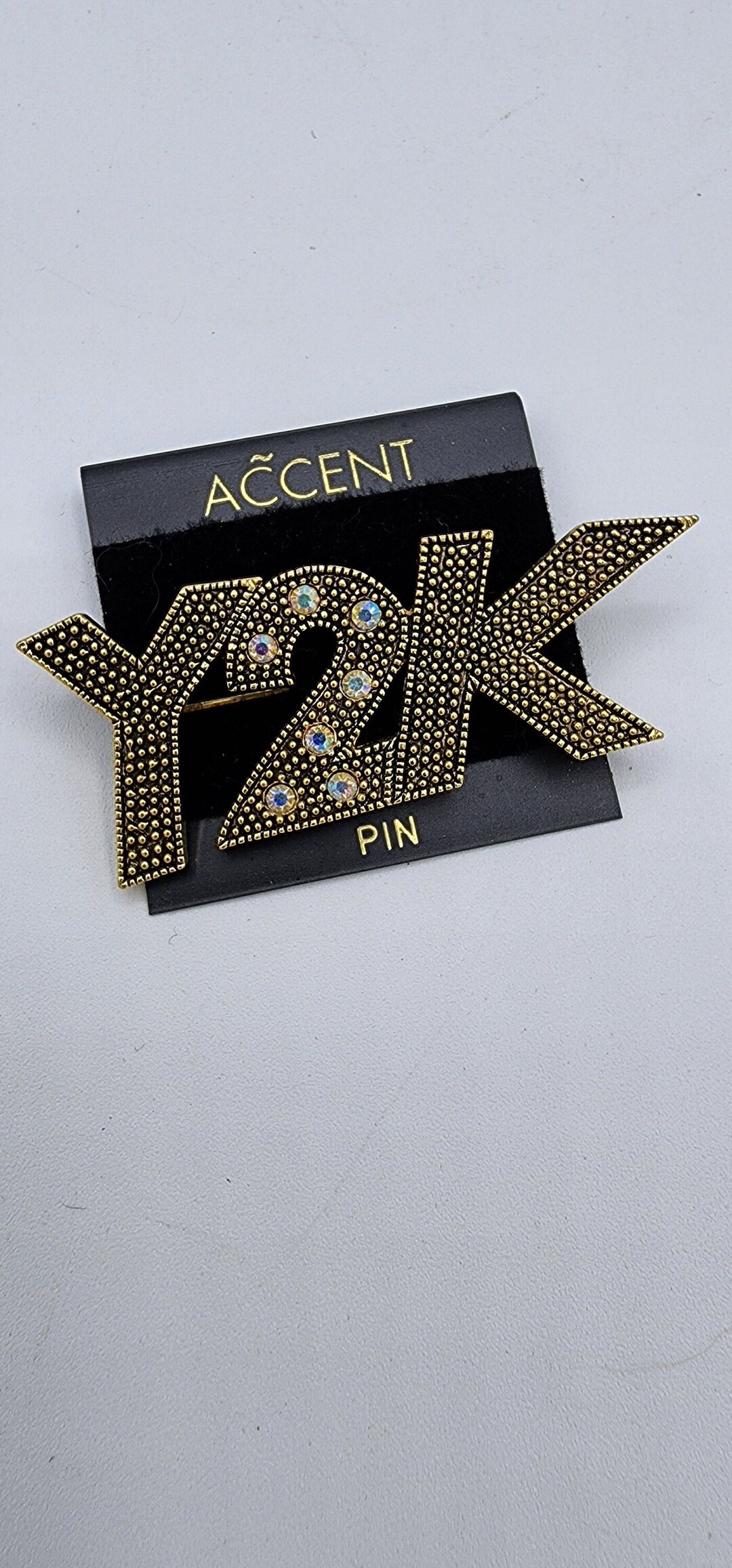 Y2K Millenium Bejeweled Lapel Pin - Etsy