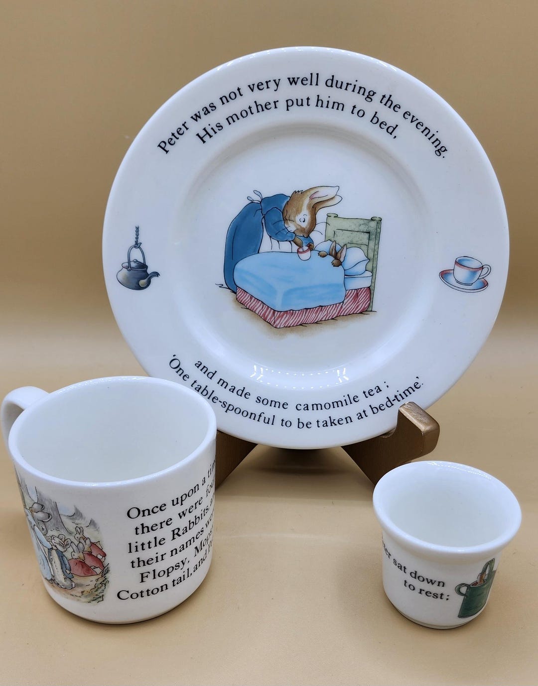 Wedgewood 3-piece Peter Rabbit Child's Dish Set - Etsy
