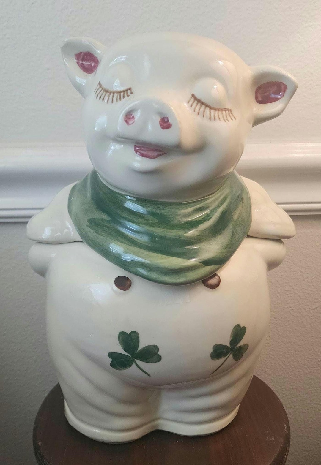 1940s Shawnee Smiley Pig Cookie Jar W/ Shamrocks - Etsy