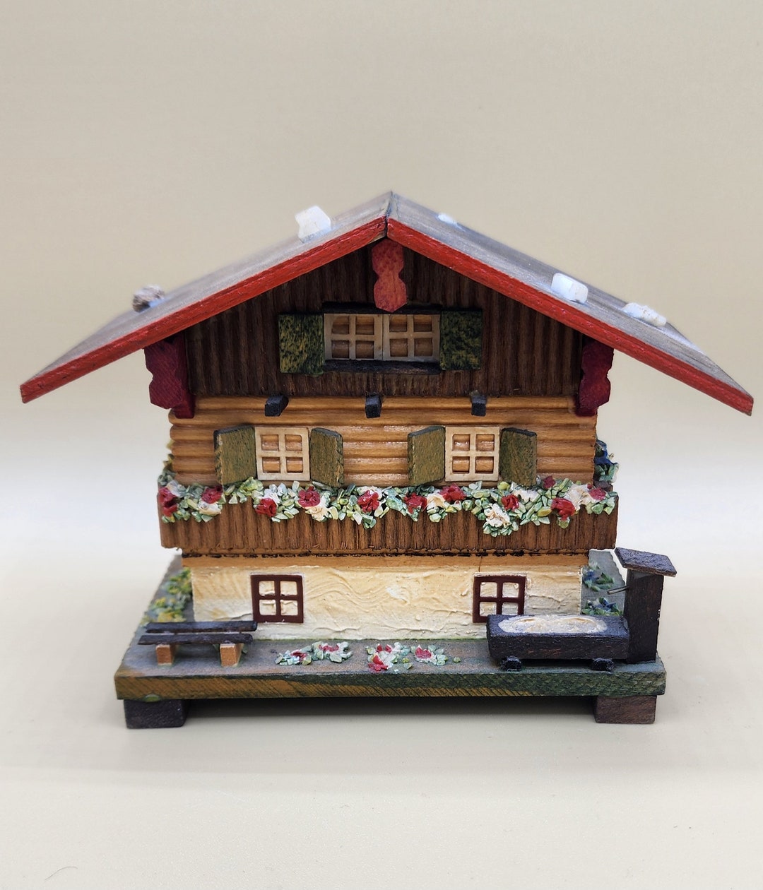 German Cottage Music Box Bank - Etsy