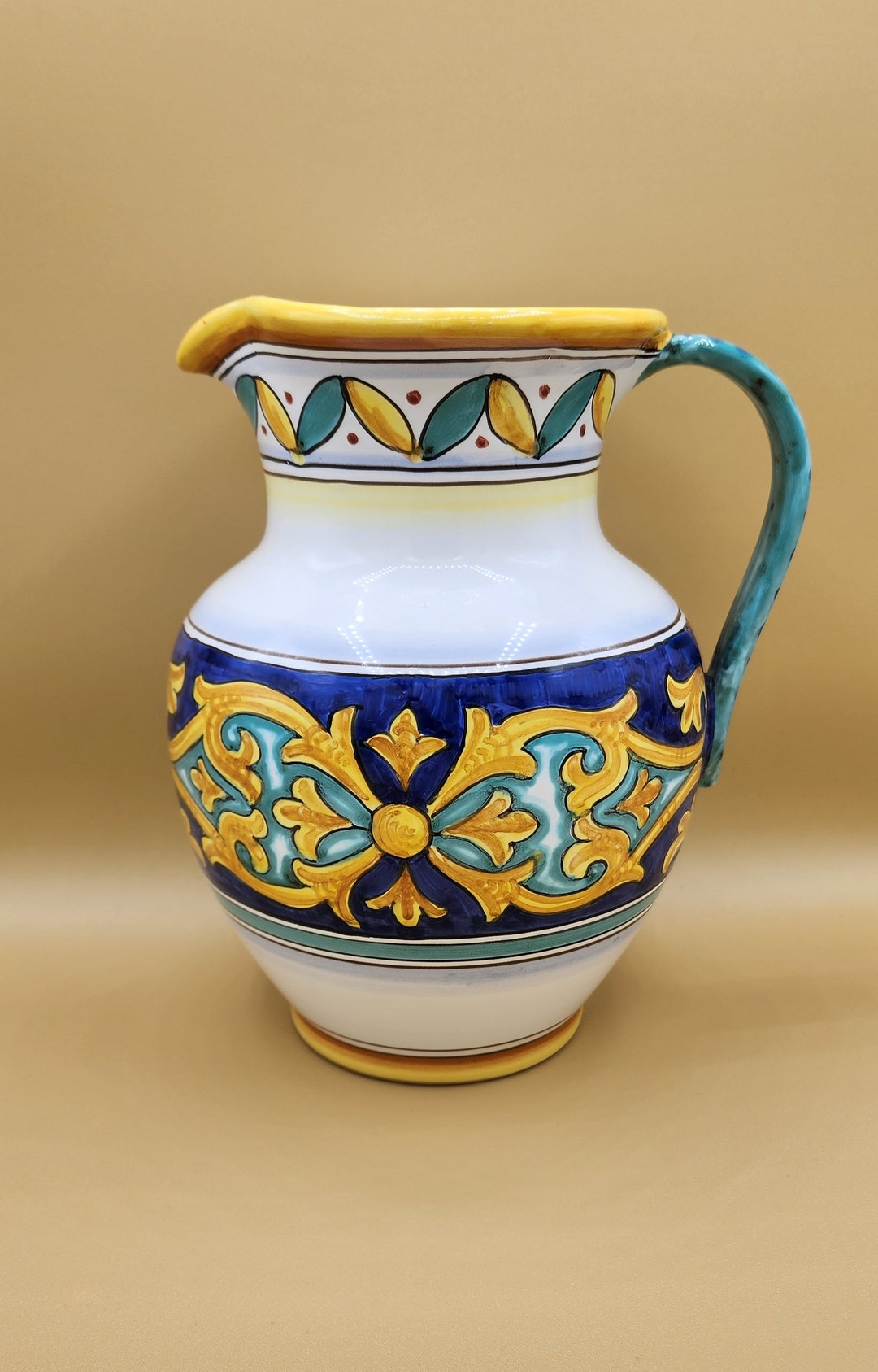 Deruta Italy Pitcher for Belezza - Etsy