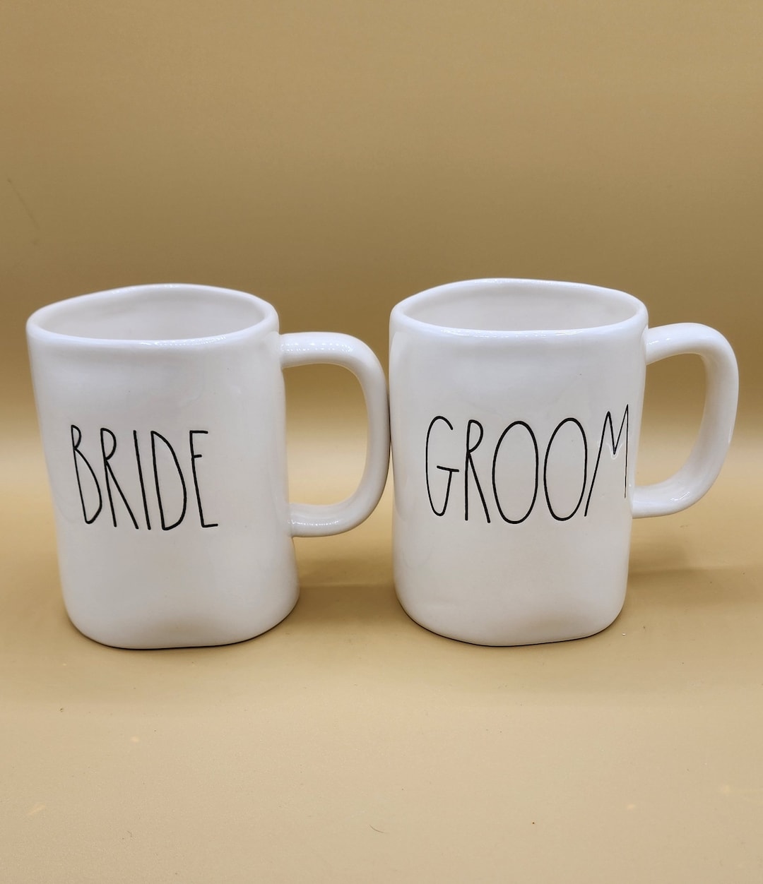 Set of 2 Rae Dunn Bride and Groom Mugs - Etsy