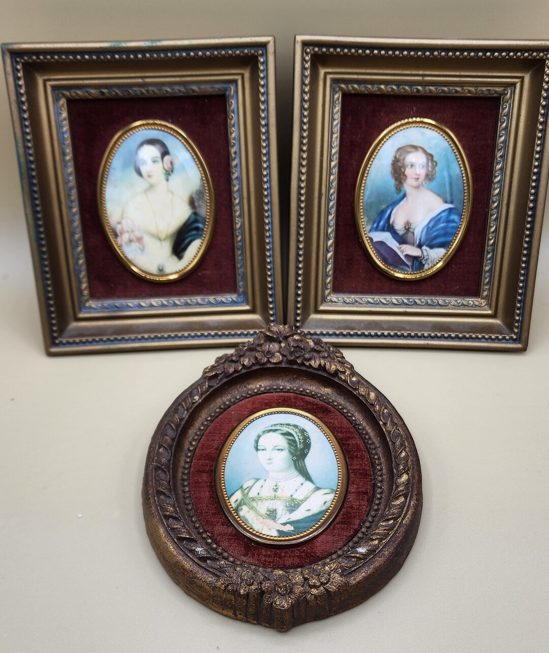 3 Elegant Framed Portraits 18th Century Ladies - Etsy