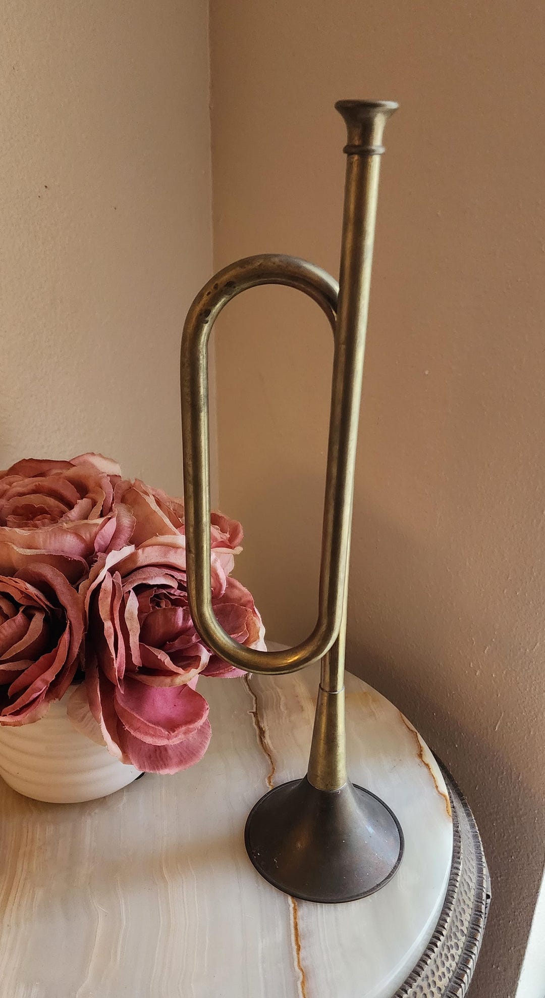 Antique Brass Bugle - Etsy