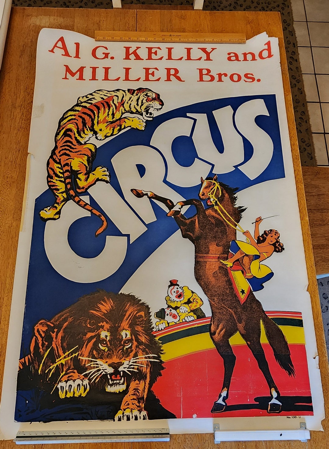 XL 1940s Original Kelly & Miller Circus Poster - Etsy