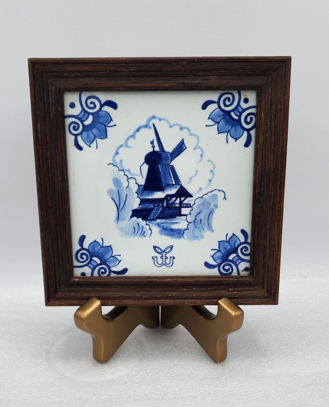 Framed Square Delft Windmill Tile - Etsy