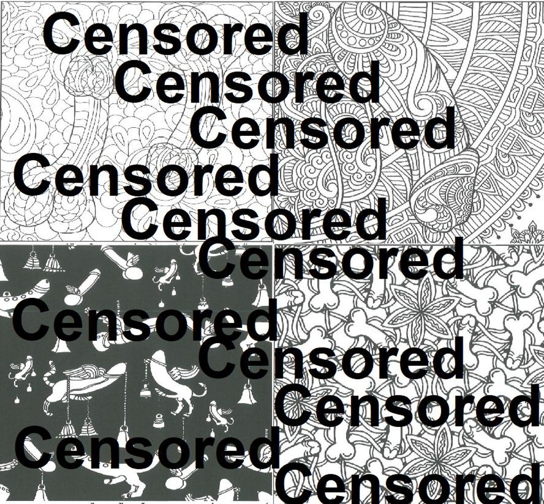 Adult Censored Digital Coloring Pages - Etsy
