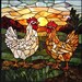 Chickens | Stained Glass Digital Art - Etsy