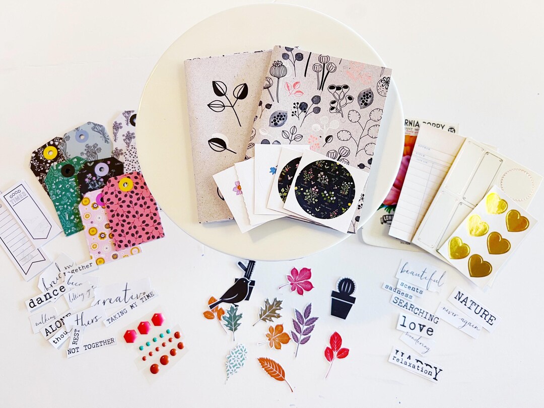 Pocket Journal Upcycled Kits | Botanical - Etsy