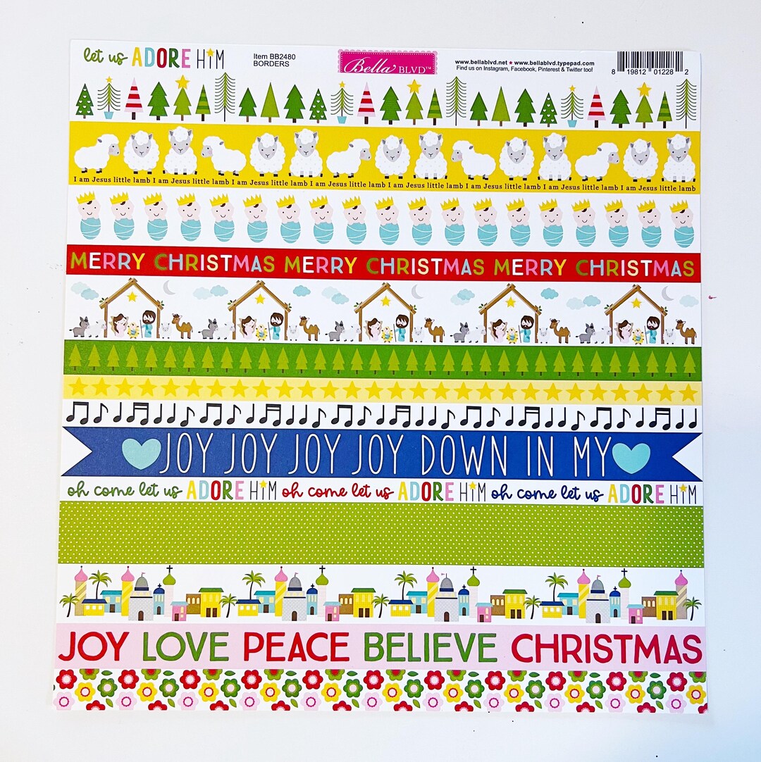Bella Blvd | Let Us Adore Him | Borders 12 X 12 Paper - Etsy