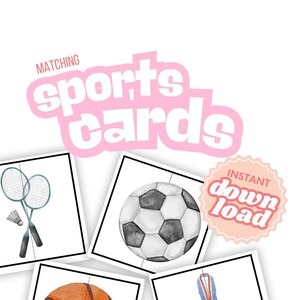 Sports Matching Game, Preschool Activities, Printable Sports Matching ...