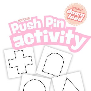 Shapes Push Pin Activity Fine Motor Skill Development, Hand-eye ...