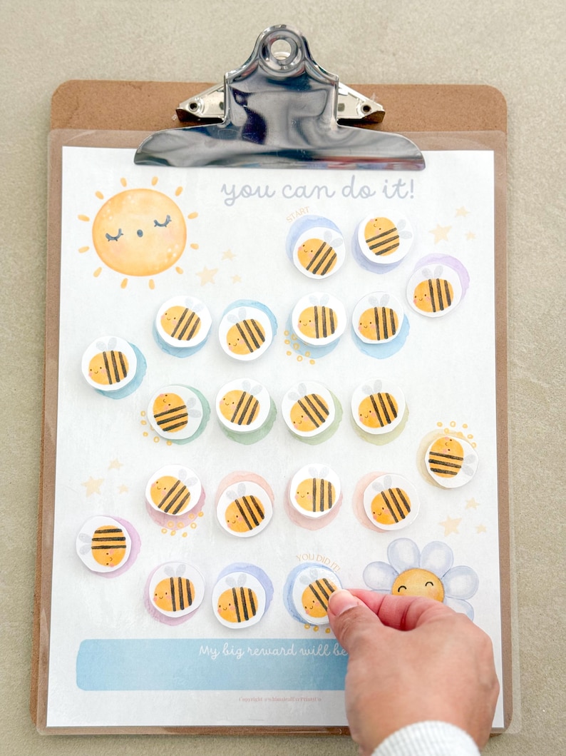 Printable Kids Reward Chart, Colorful Behavior Chart for Toddlers, ADHD ...