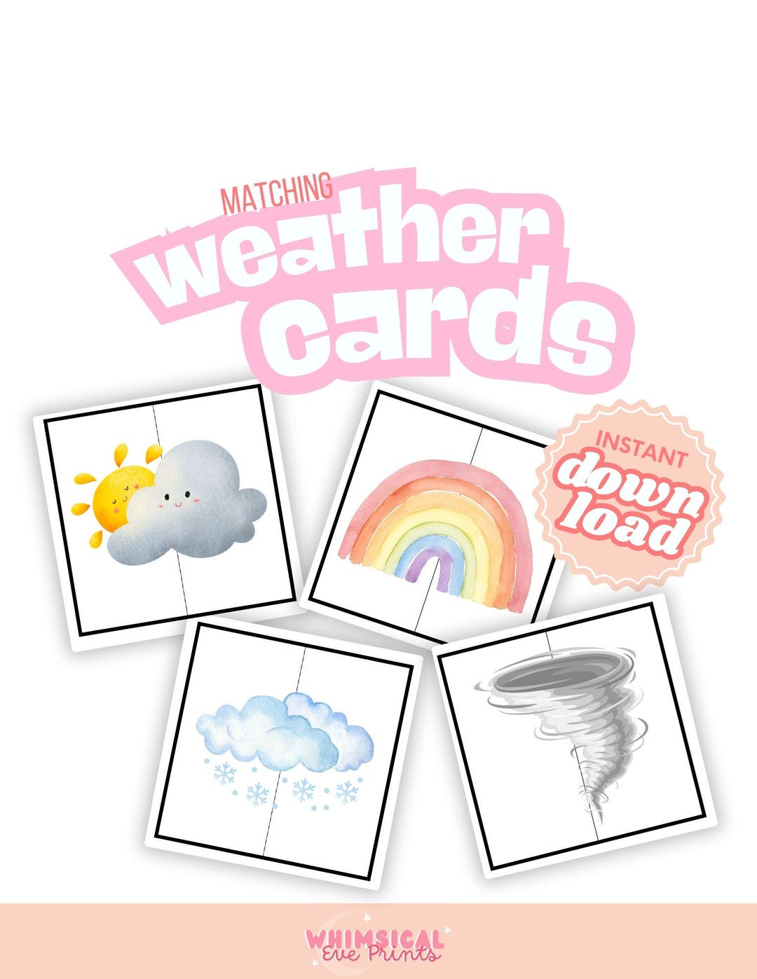 Weather Matching Game, Preschool Activities, Printable Weather Matching ...