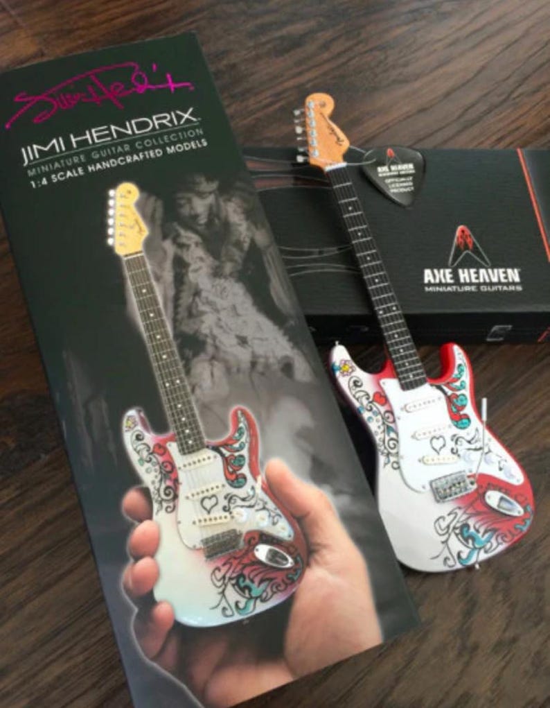 Jimi Hendrix Mini Fender™ Strat™ Monterey Mini Guitar Model - Etsy