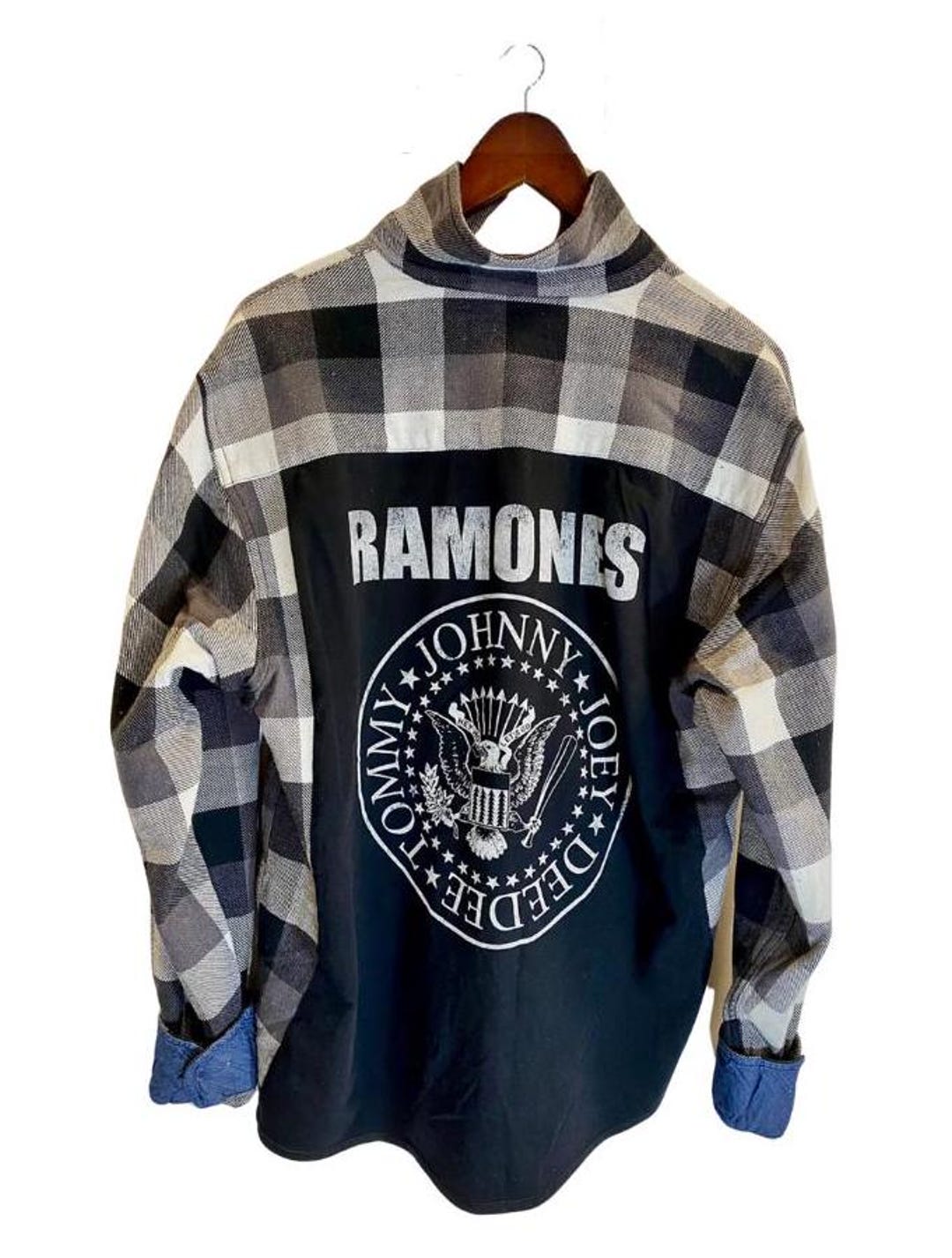 Ramones Circle Logo - Vintage Rock Flannel Shirt - Etsy