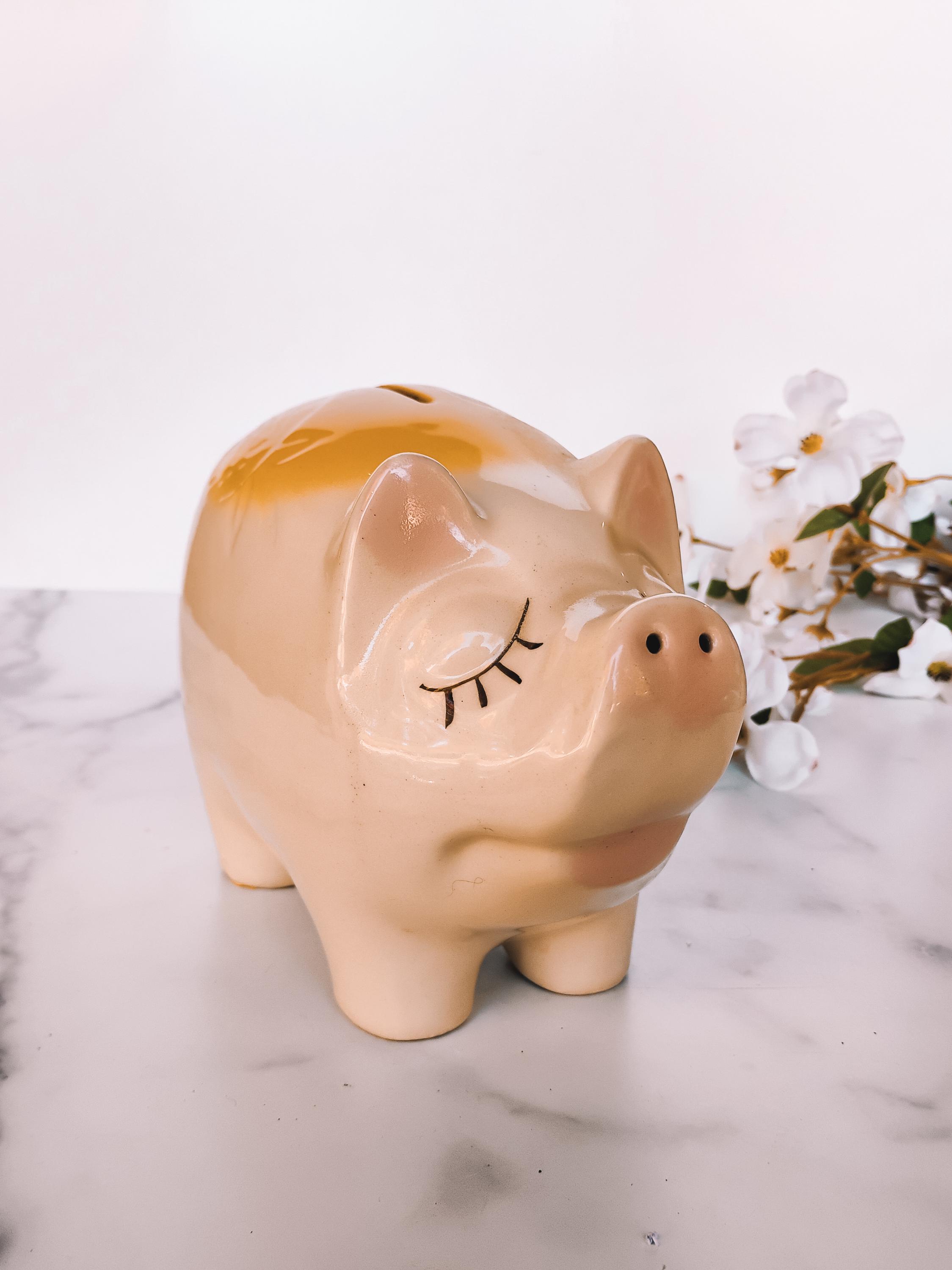 Vintage Ceramic Smash Piggy Bank - Etsy