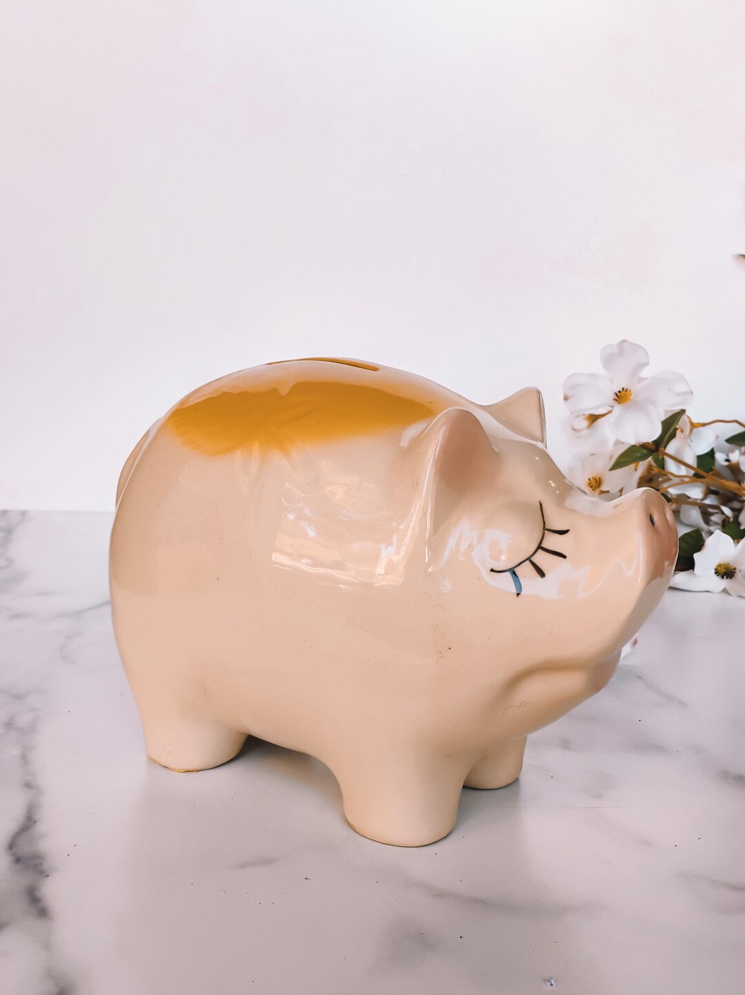 Vintage Ceramic Smash Piggy Bank - Etsy