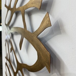Metal Wall Art Sculpture Abstract Wall Sculpture Metallic Gold Home ...