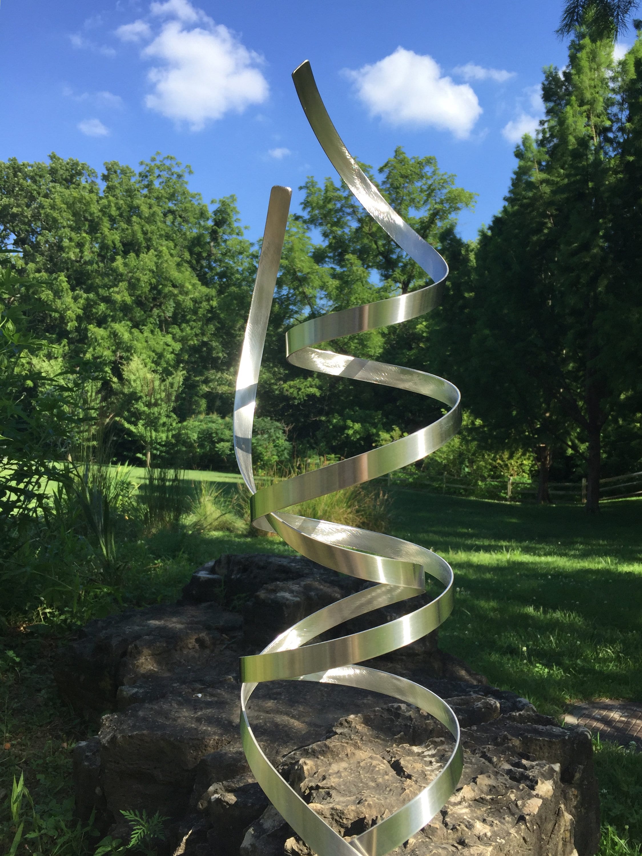 Modern Abstract Stainless Steel Metal Sculpture Garden Sculpture In ...
