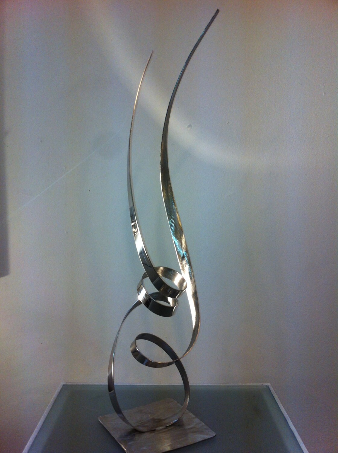 Modern Abstract Stainless Steel Metal Sculpture Garden | Etsy