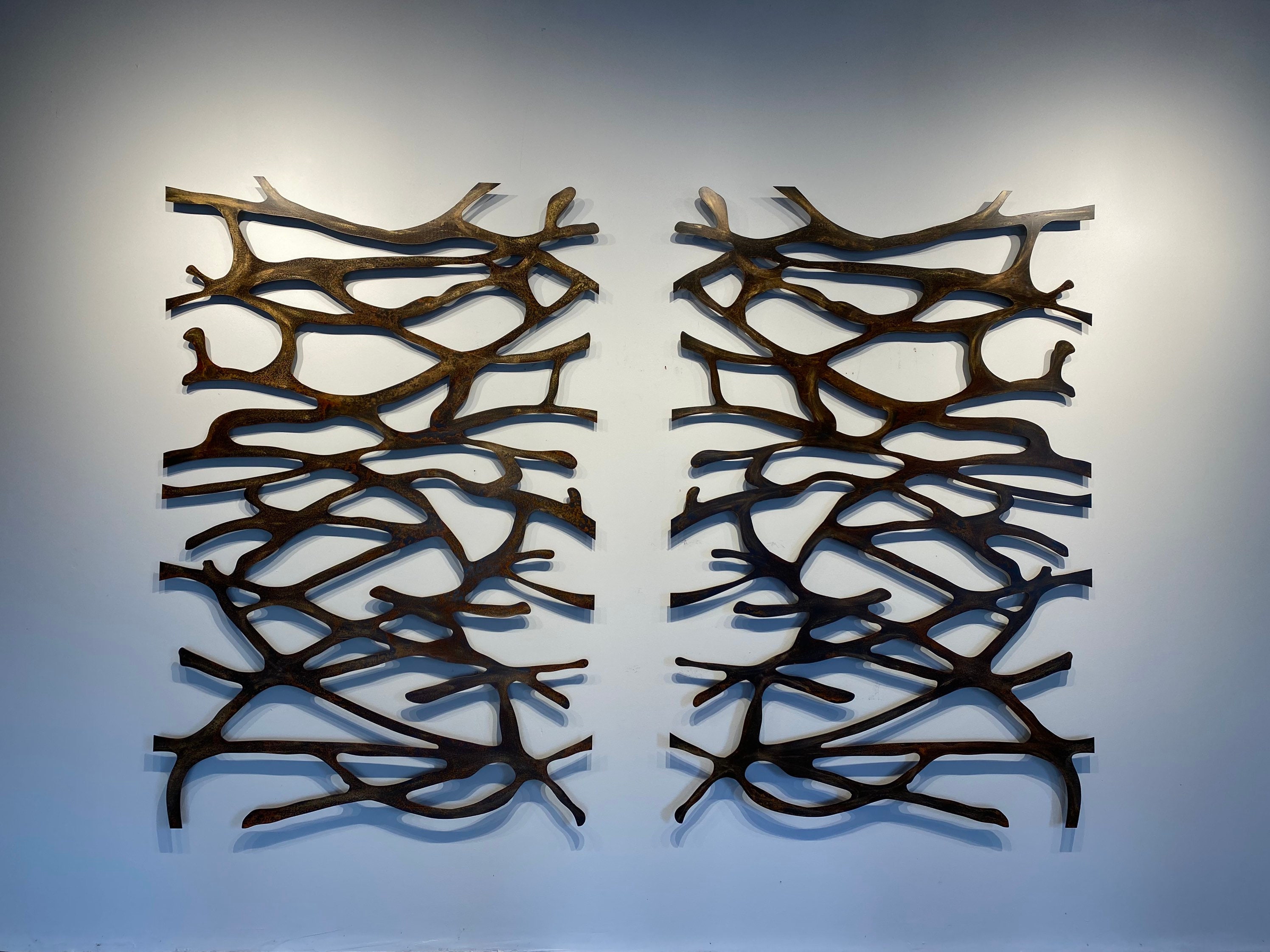 Set of 2 Metal Wall Art Sculpture Abstract Wall Sculpture | Etsy