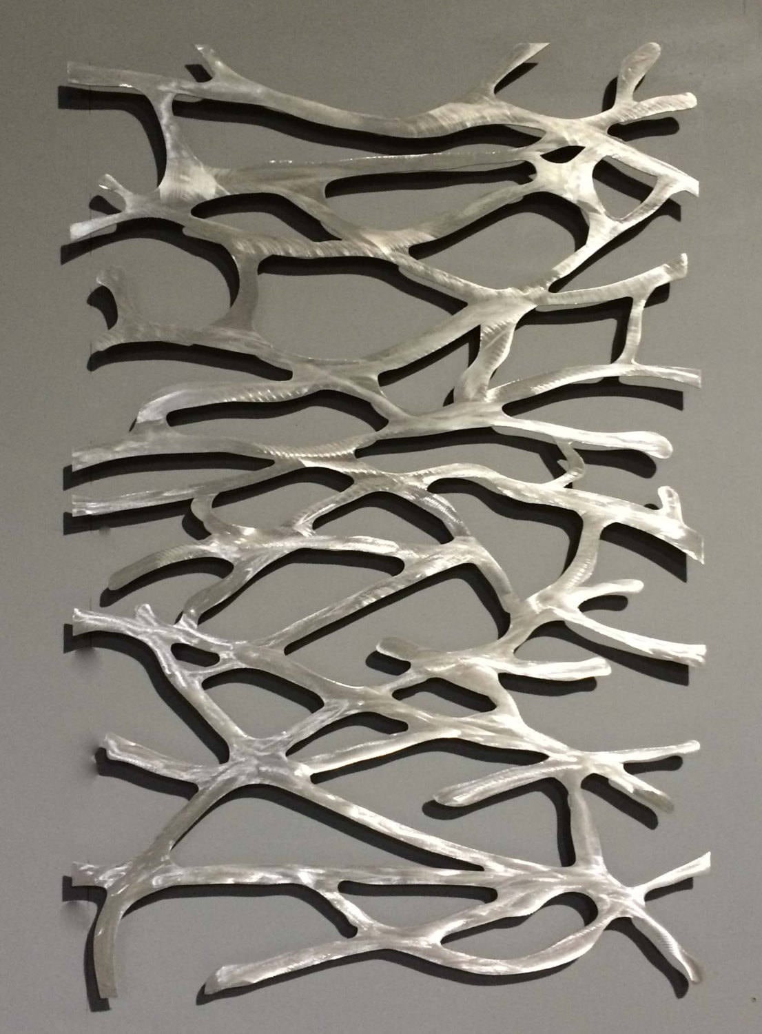 Metal Wall Art Sculpture Abstract Wall Sculpture Metallic Home | Etsy