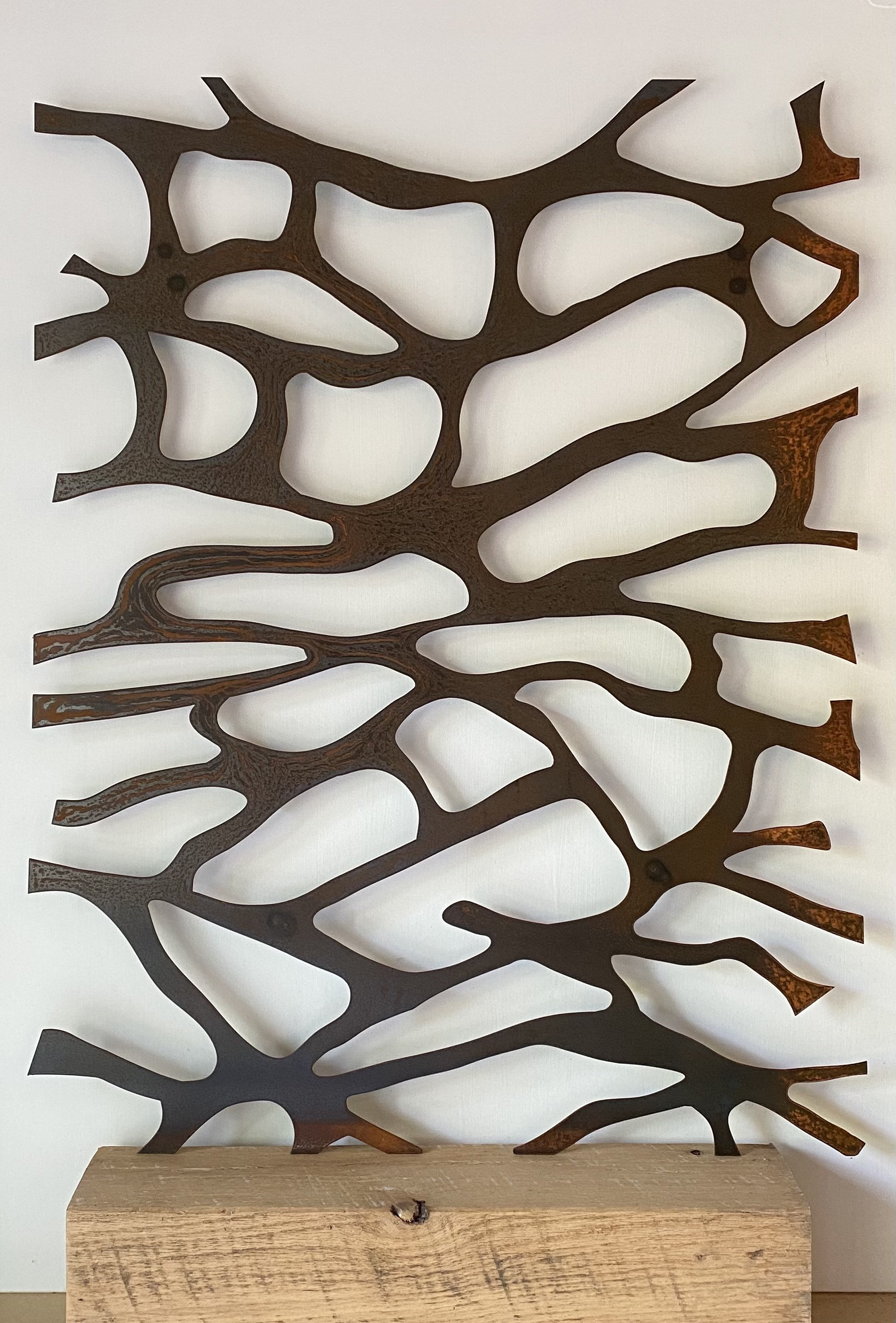 Metal Wall Art Sculpture Abstract Wall Sculpture Metallic Home Decor ...