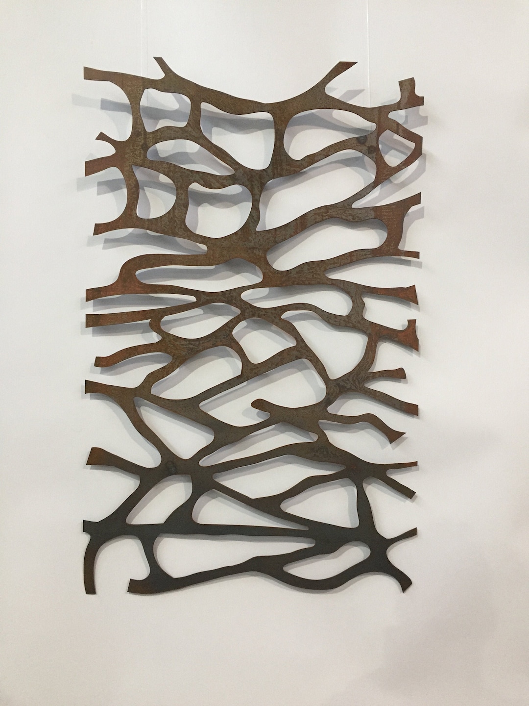 Metal Wall Art Sculpture Abstract Wall Sculpture Metallic Home Decor ...