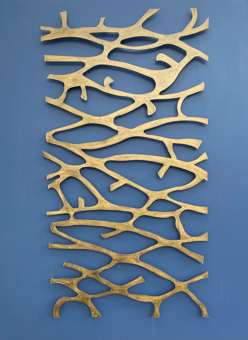 Metal Wall Art Sculpture Abstract Wall Sculpture Metallic Gold - Etsy