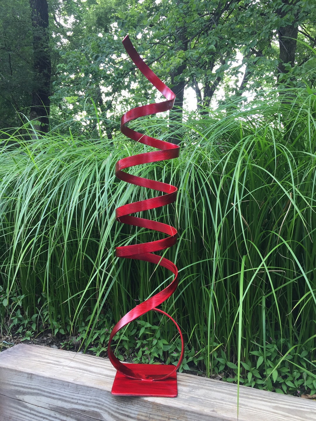 Candy Red Aluminum Metal Sculpture Garden Sculpture Abstract Art by ...
