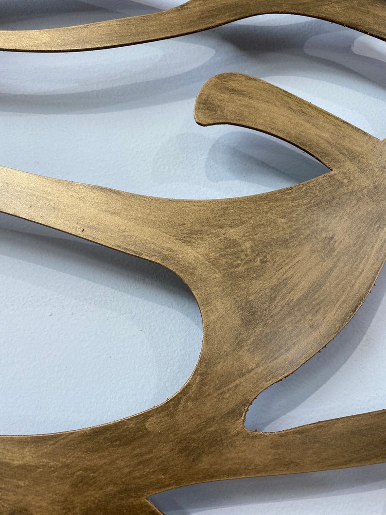 Metal Wall Art Sculpture Abstract Wall Sculpture Metallic Gold - Etsy