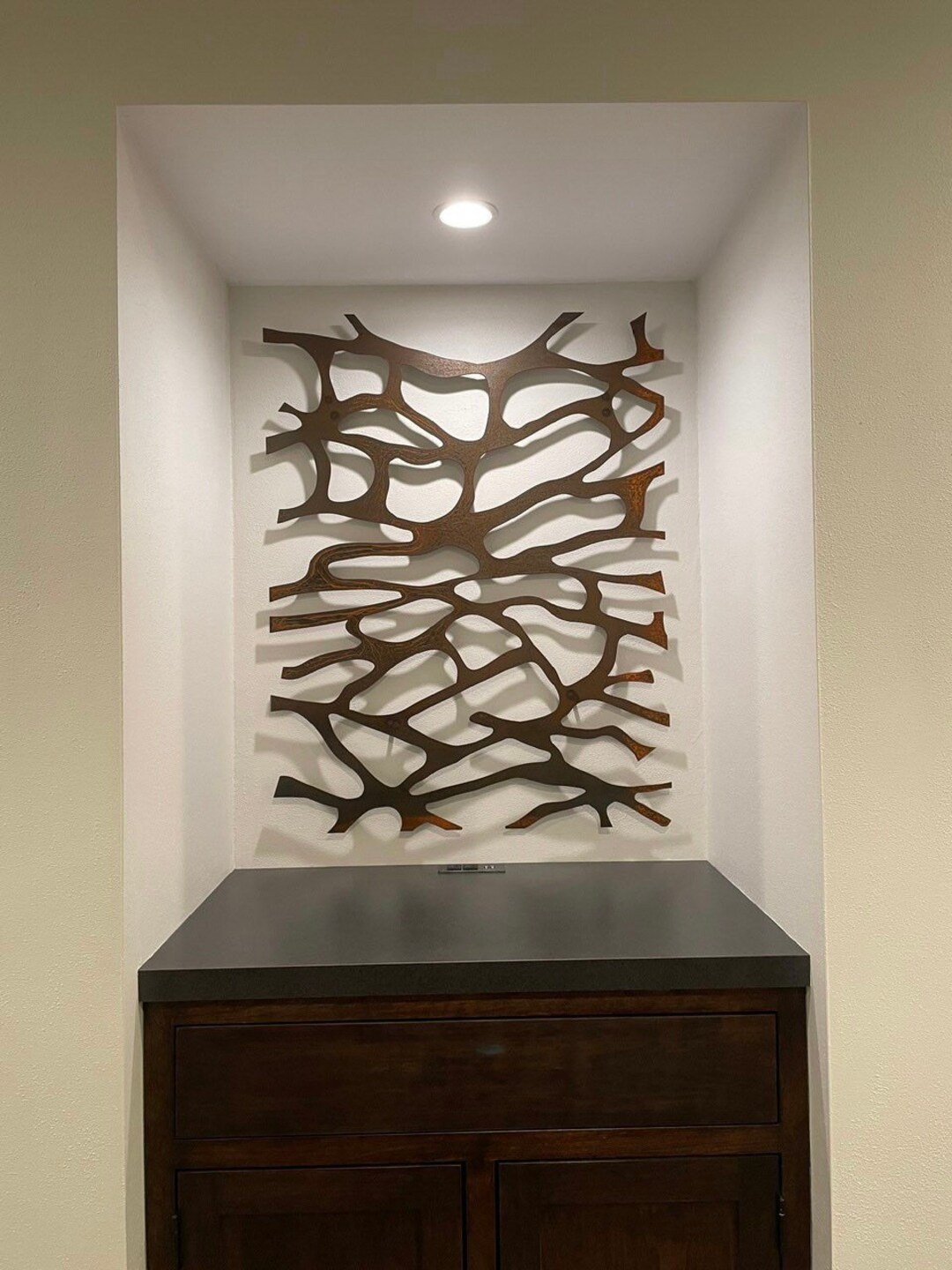 Metal Wall Art Sculpture Abstract Wall Sculpture Metallic Home Decor ...