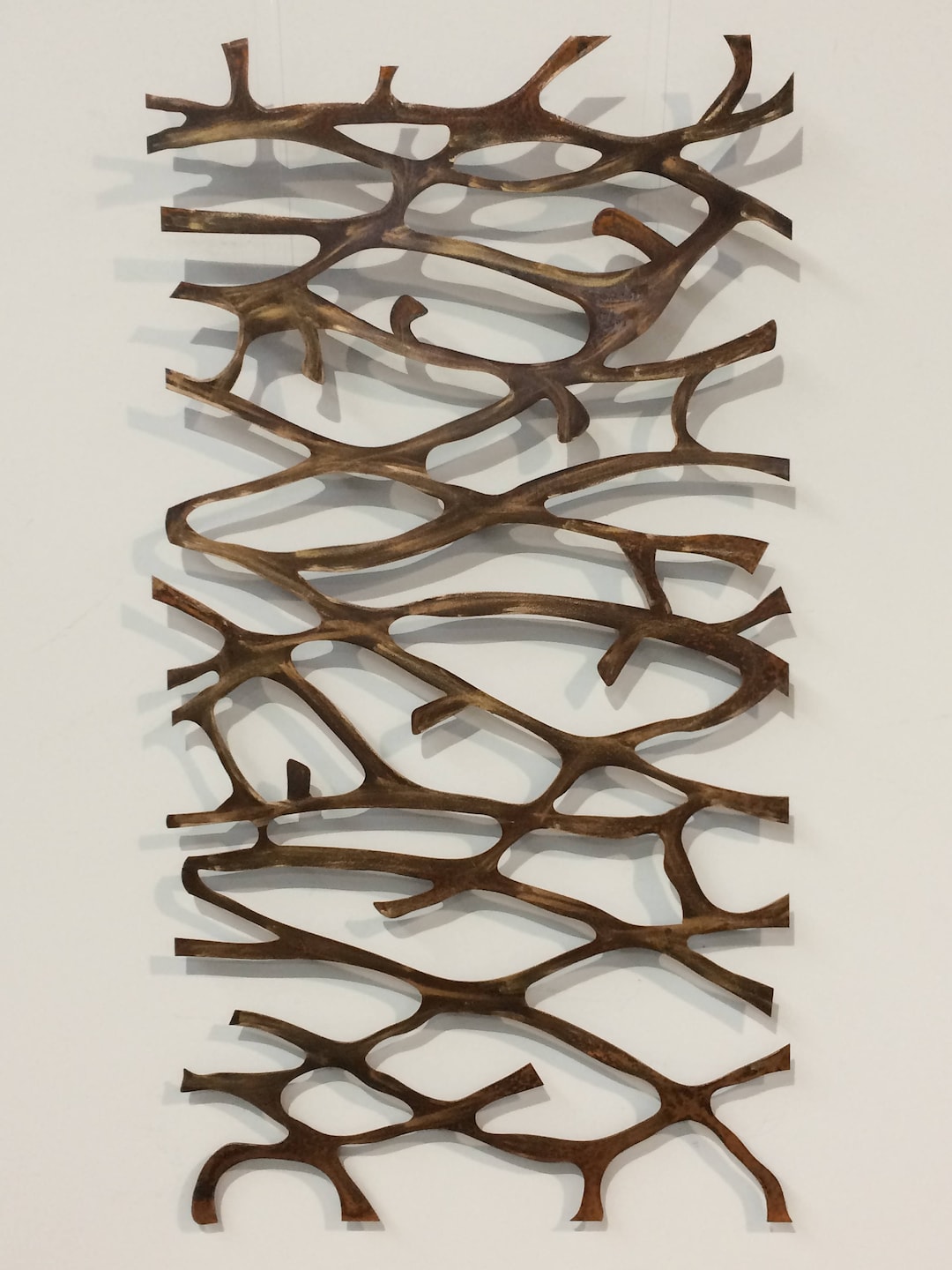 Metal Wall Art Sculpture Abstract Wall Sculpture Metallic Home Decor ...