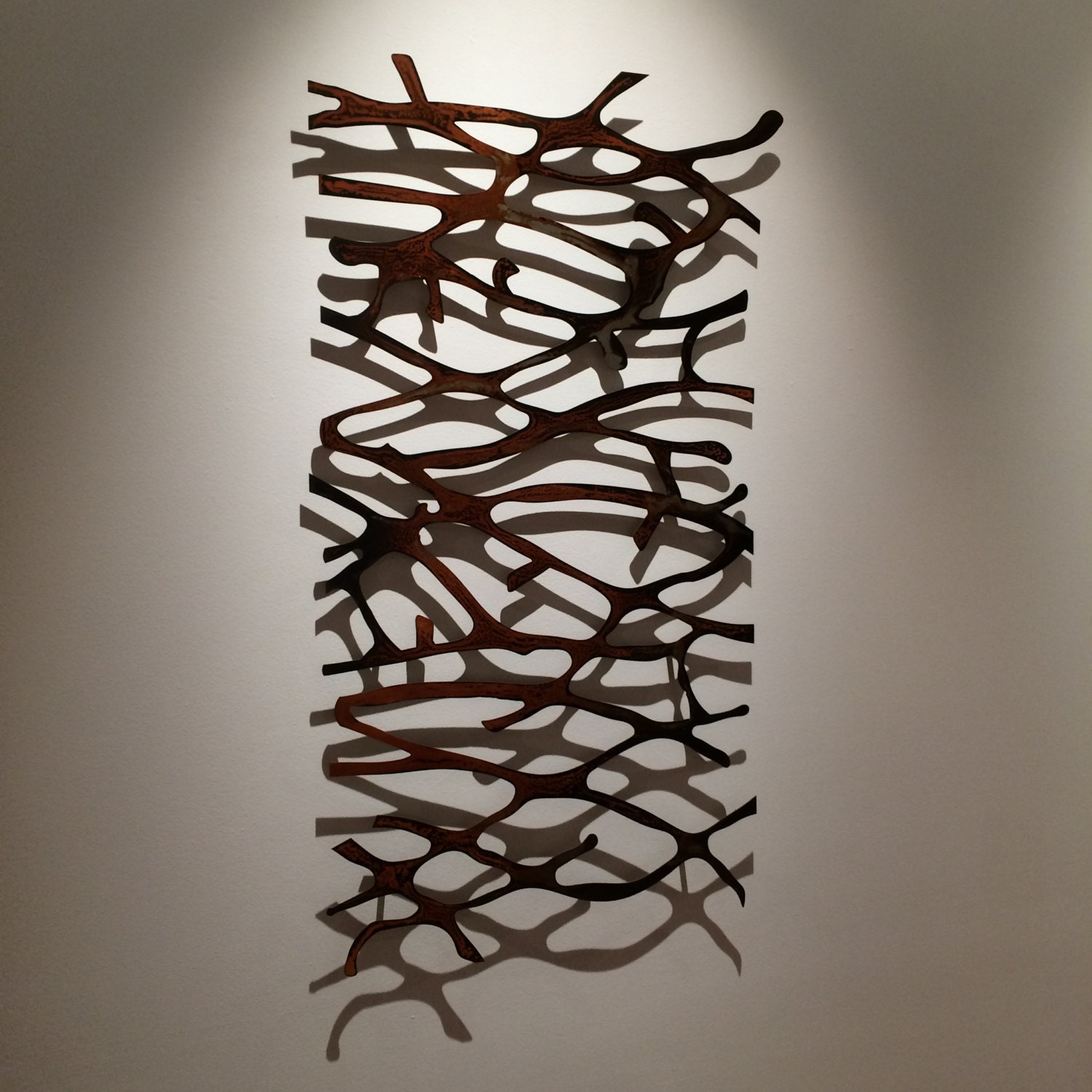 Metal Wall Art Sculpture Abstract Wall Sculpture Metallic Home | Etsy