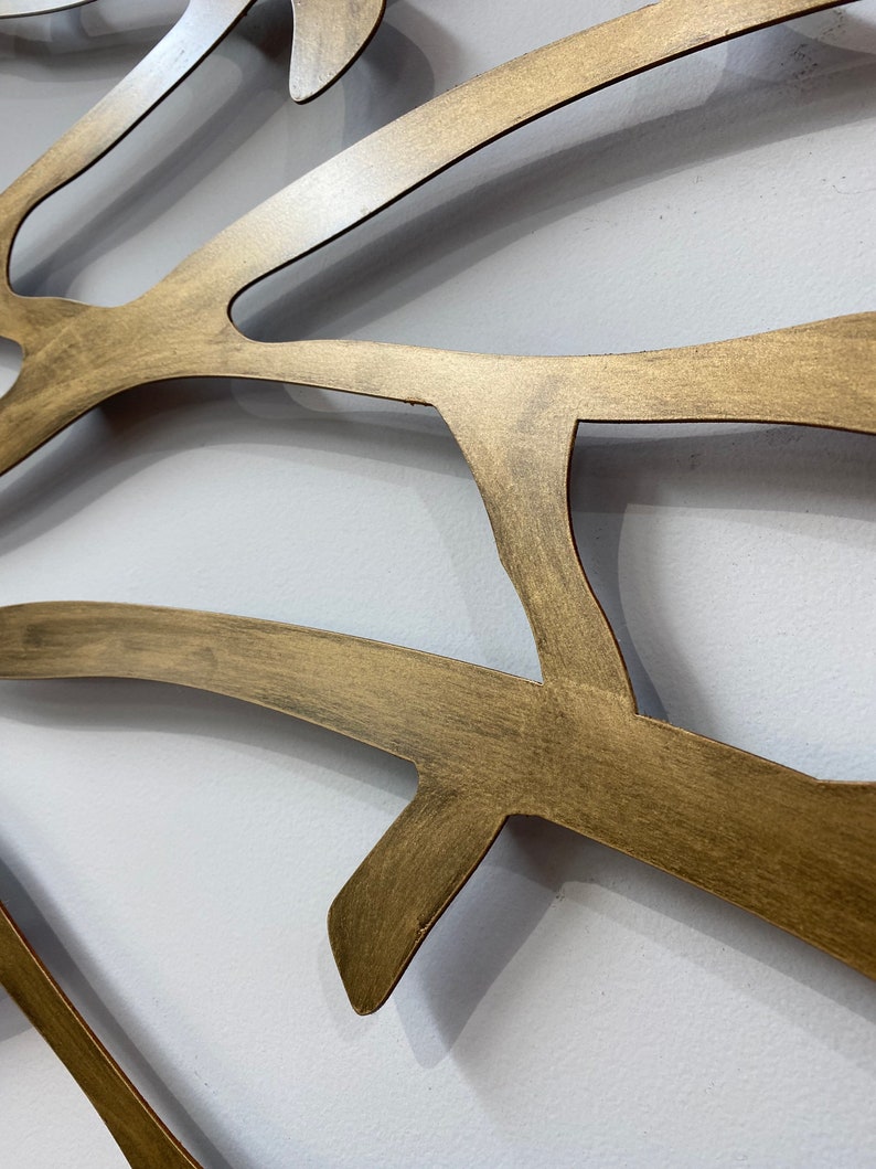 Metal Wall Art Sculpture Abstract Wall Sculpture Metallic Gold - Etsy