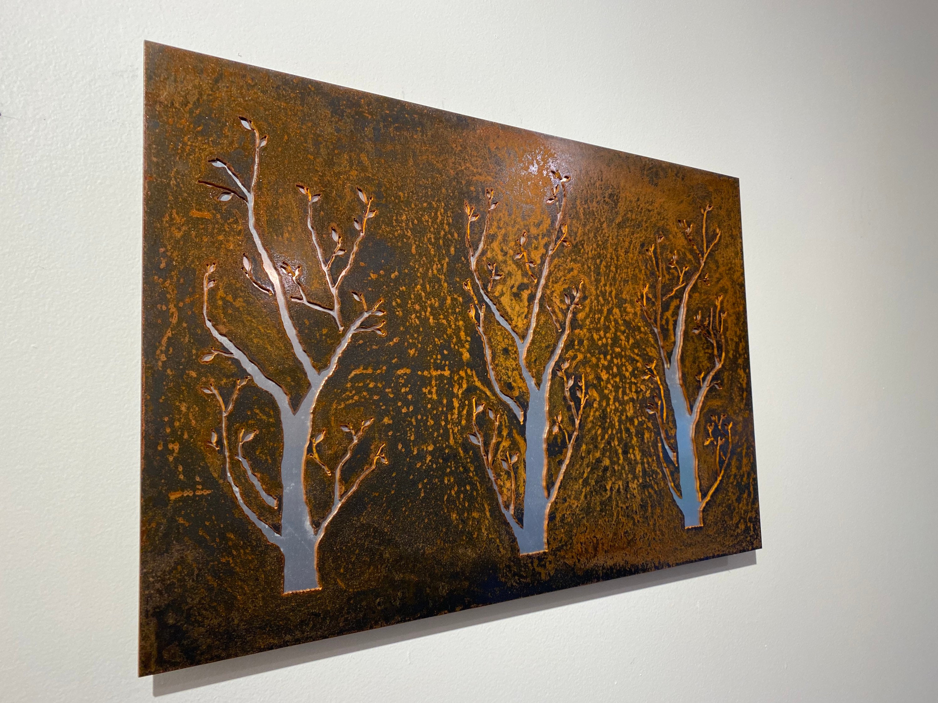 Patina Steel and Aluminum Wall Panel Metal Art 18x12 | Etsy