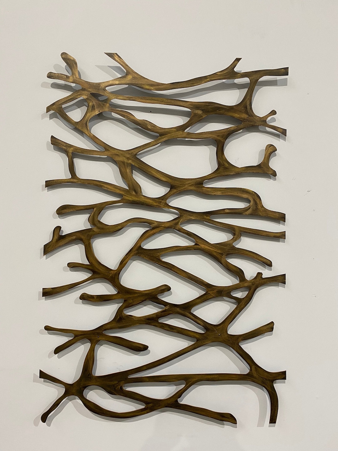Metal Wall Art Sculpture Abstract Wall Sculpture Metallic Home Decor ...