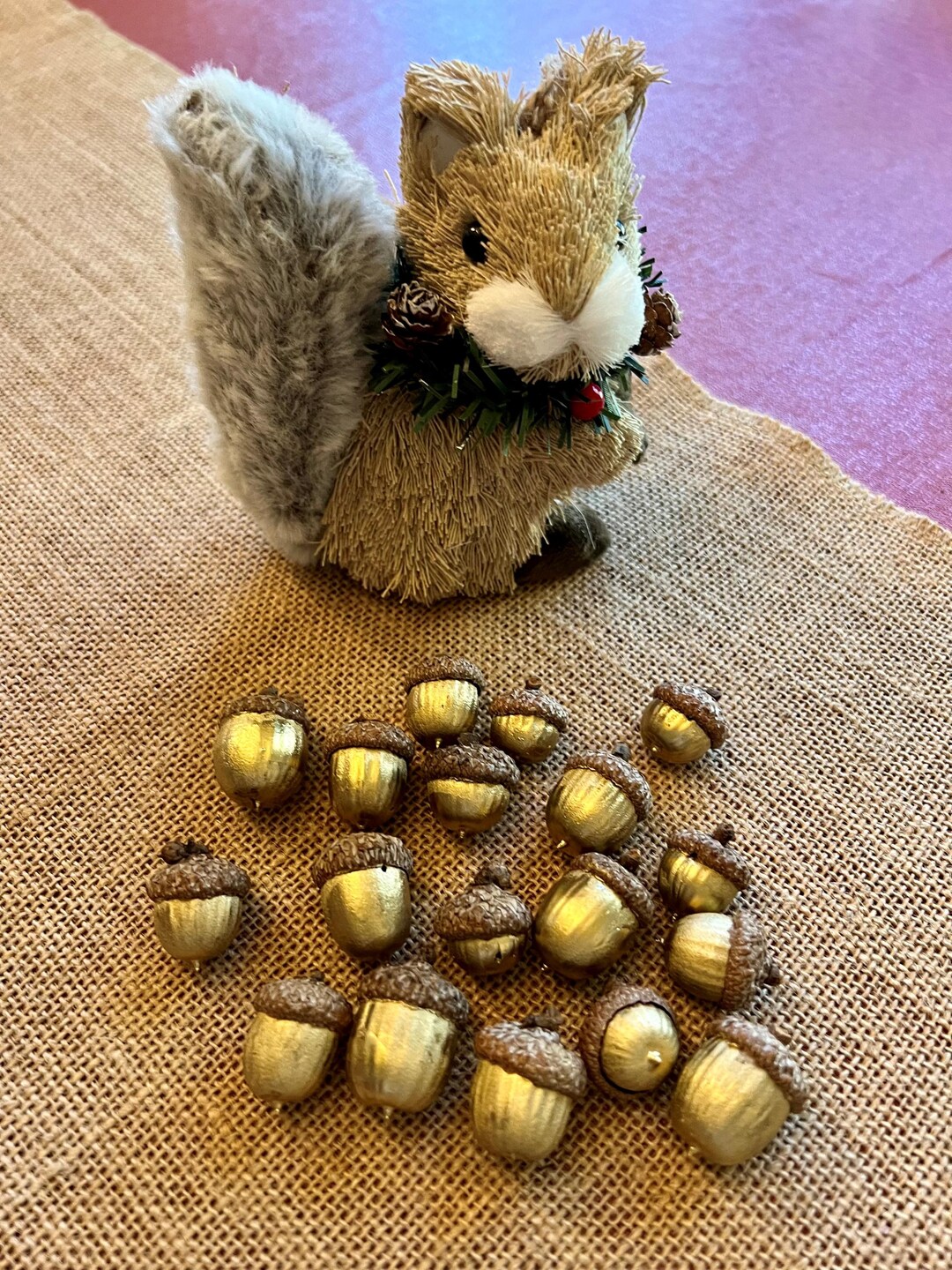 Gold Gilded Acorn Table Decorations: Thanksgiving Christmas Ornament ...