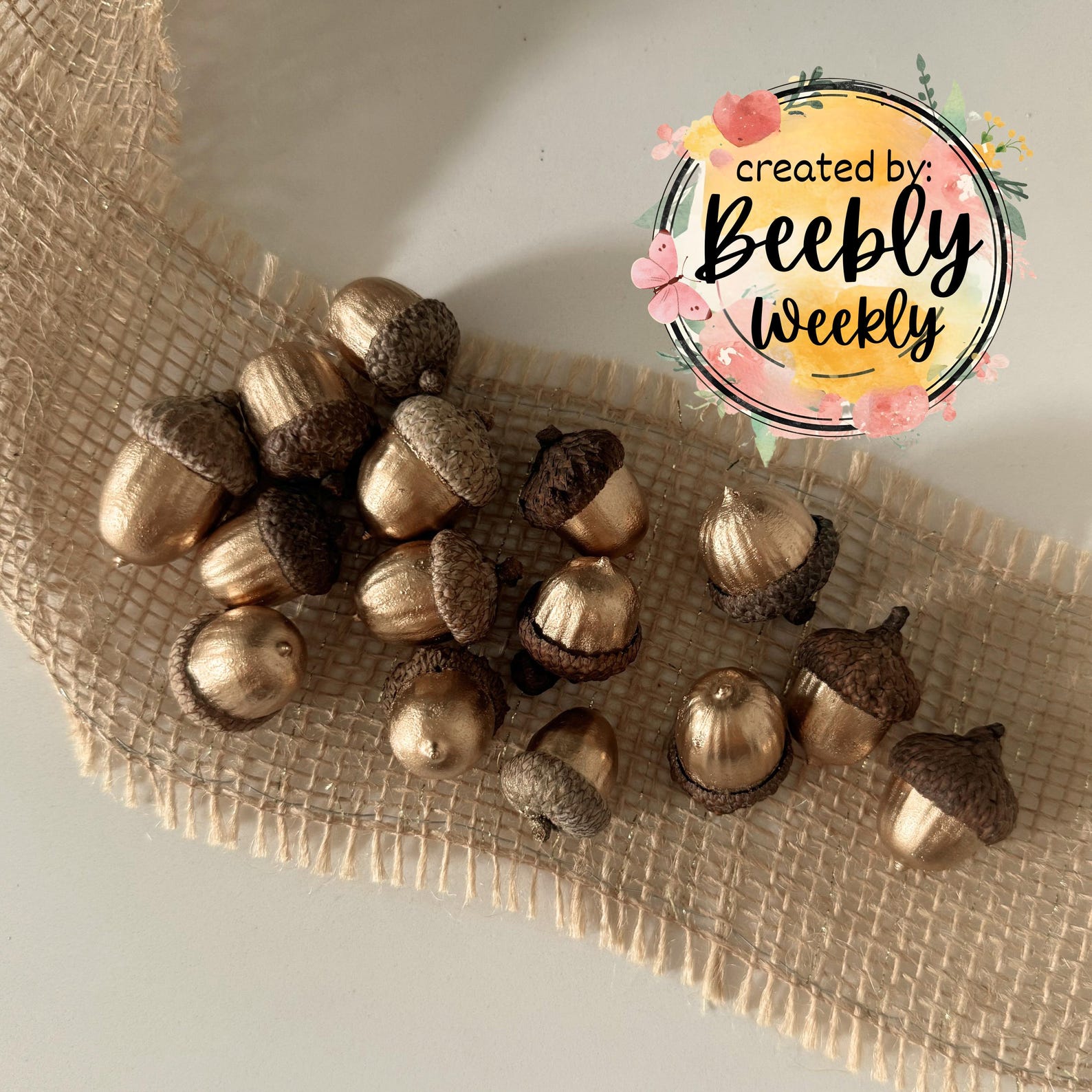 Gold Gilded Acorn Table Decorations: Thanksgiving Christmas Ornament ...