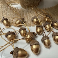 Gold Acorn Ornaments Set of 10/20/30 Hand Painted Acorns Gold Acorns ...
