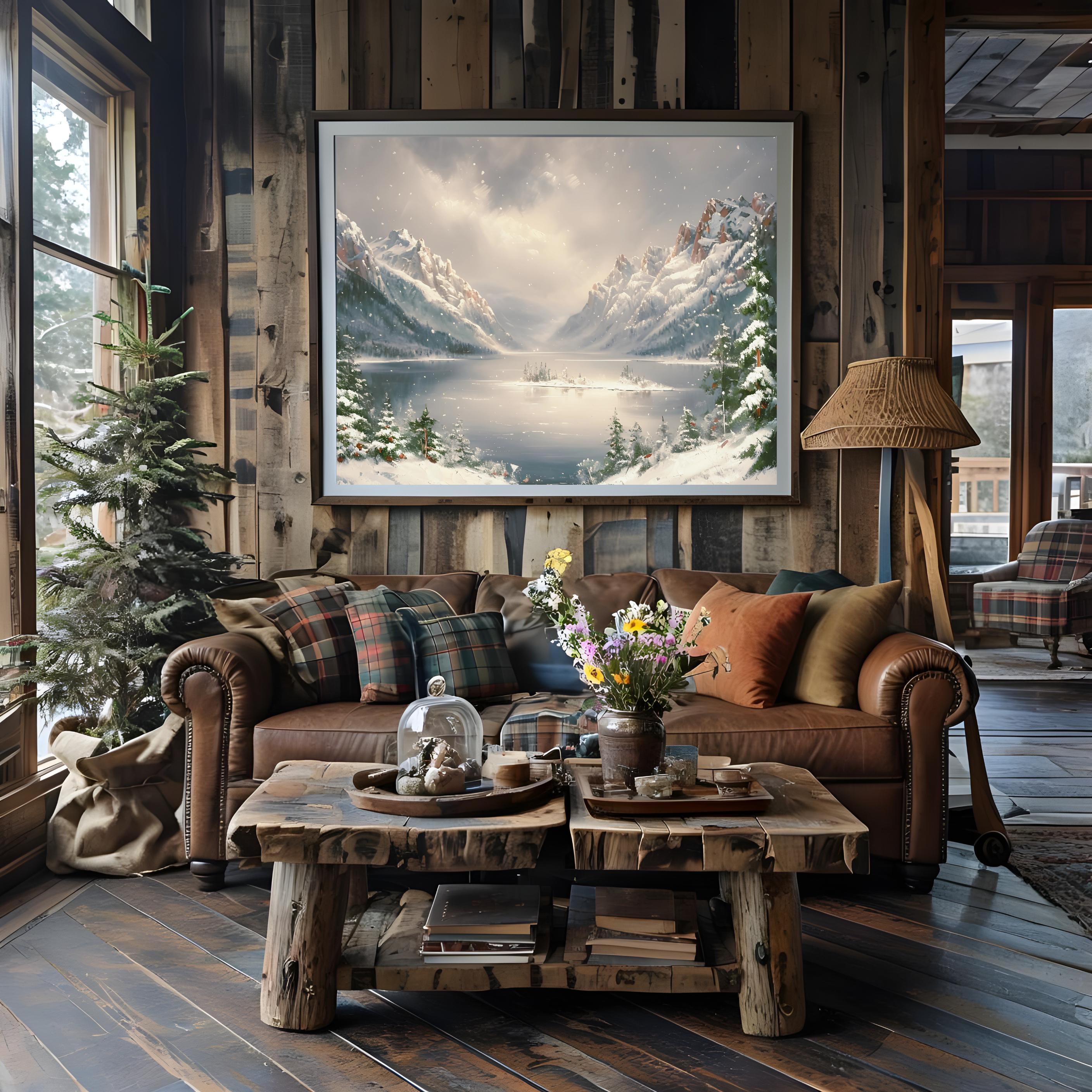 Wild Goose Island Winter Landscape Print: Glacier National Park ...