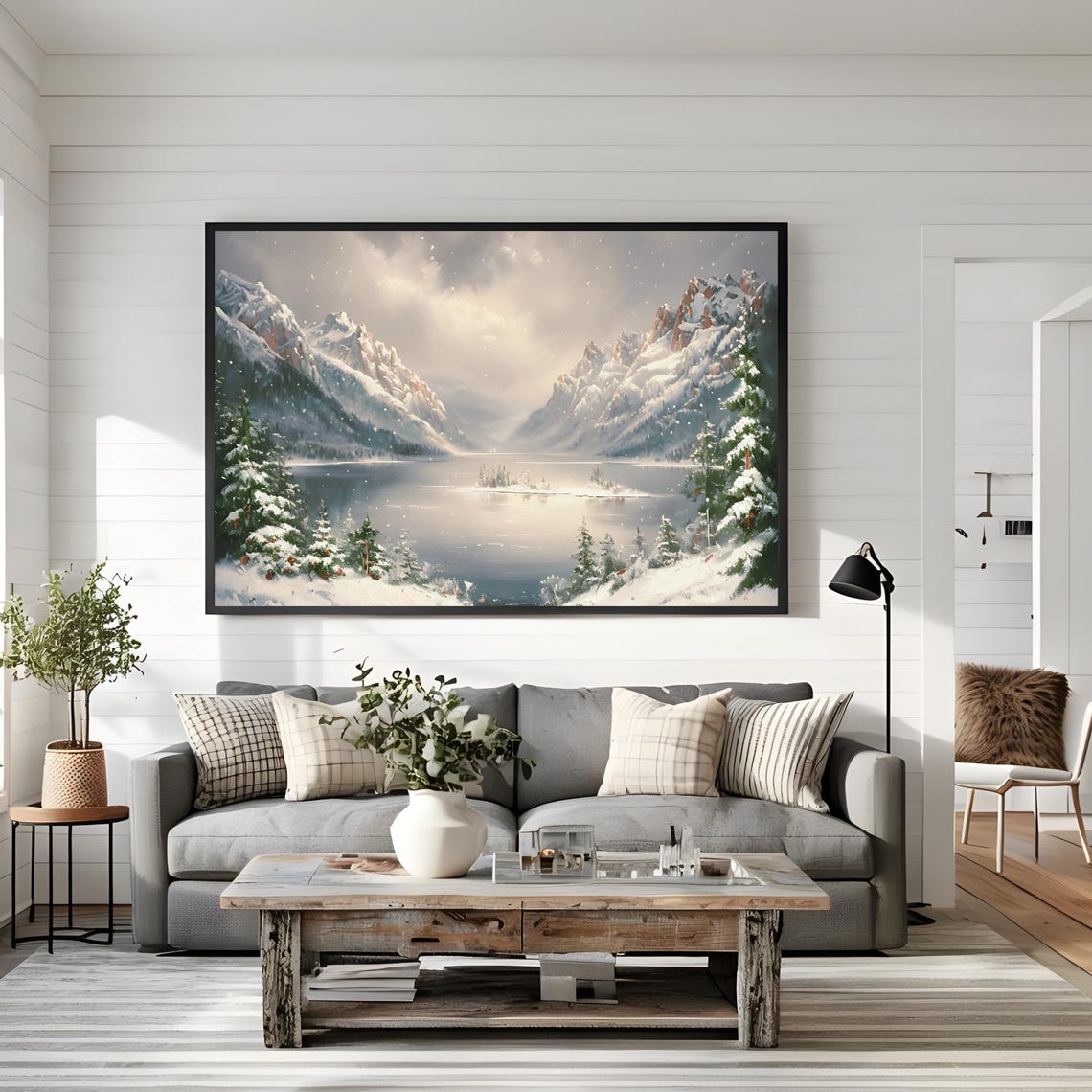 Wild Goose Island Winter Landscape Print: Glacier National Park ...