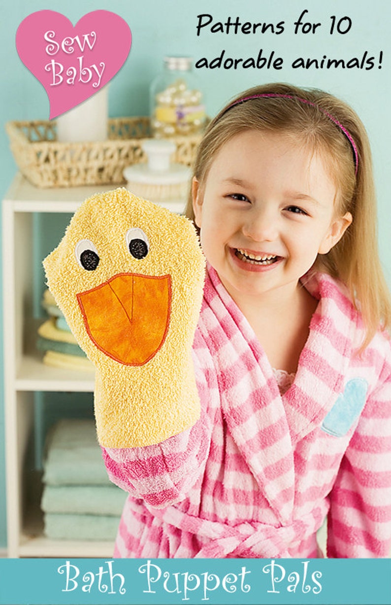 Washcloth Puppet E-pattern- Bath Puppet Pals - Etsy