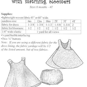 Reversible Sundress and Bloomers PDF Pattern 6 Months - 4T - Etsy