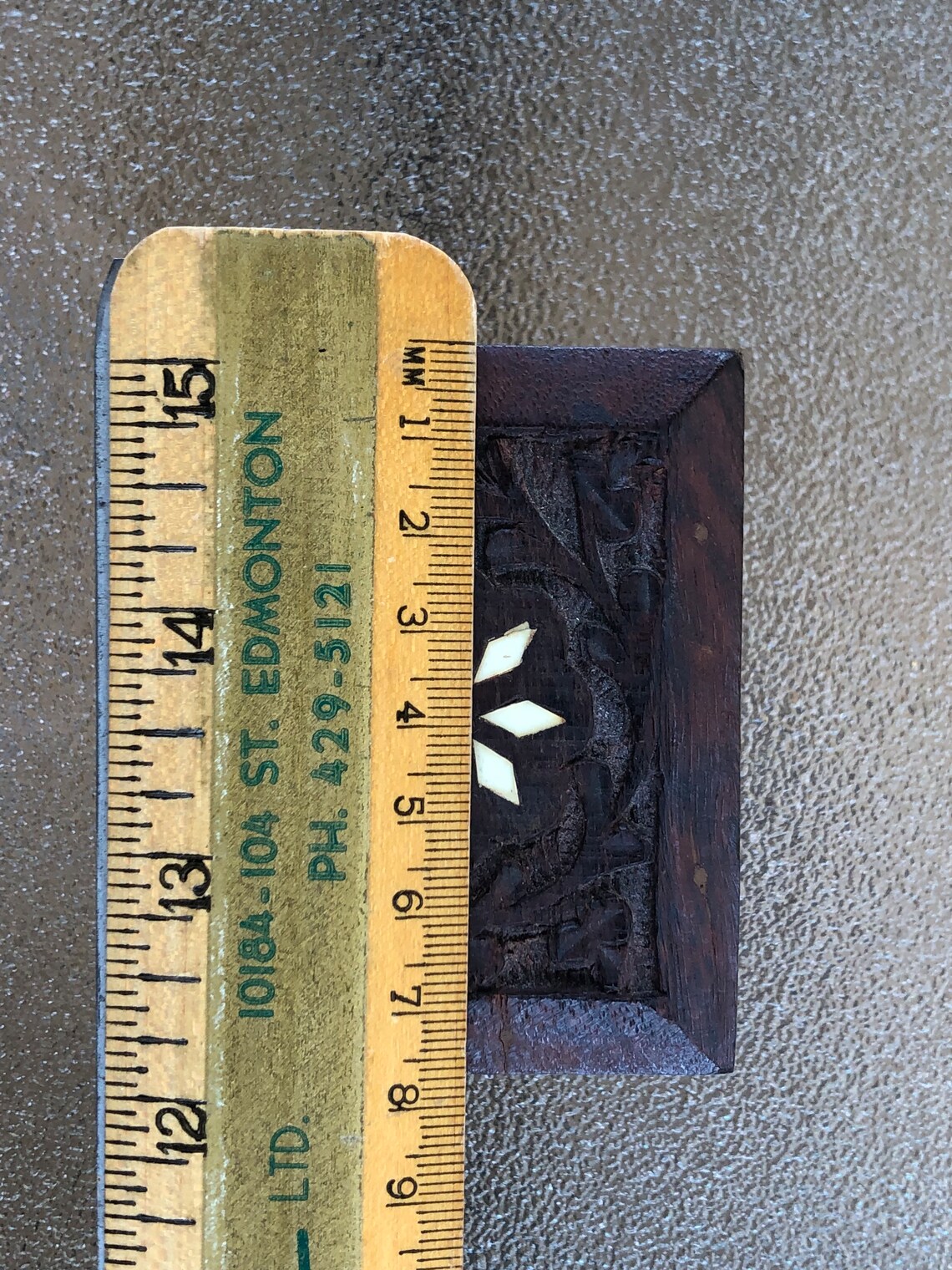 Small Vintage Carved Wooden Box - Etsy