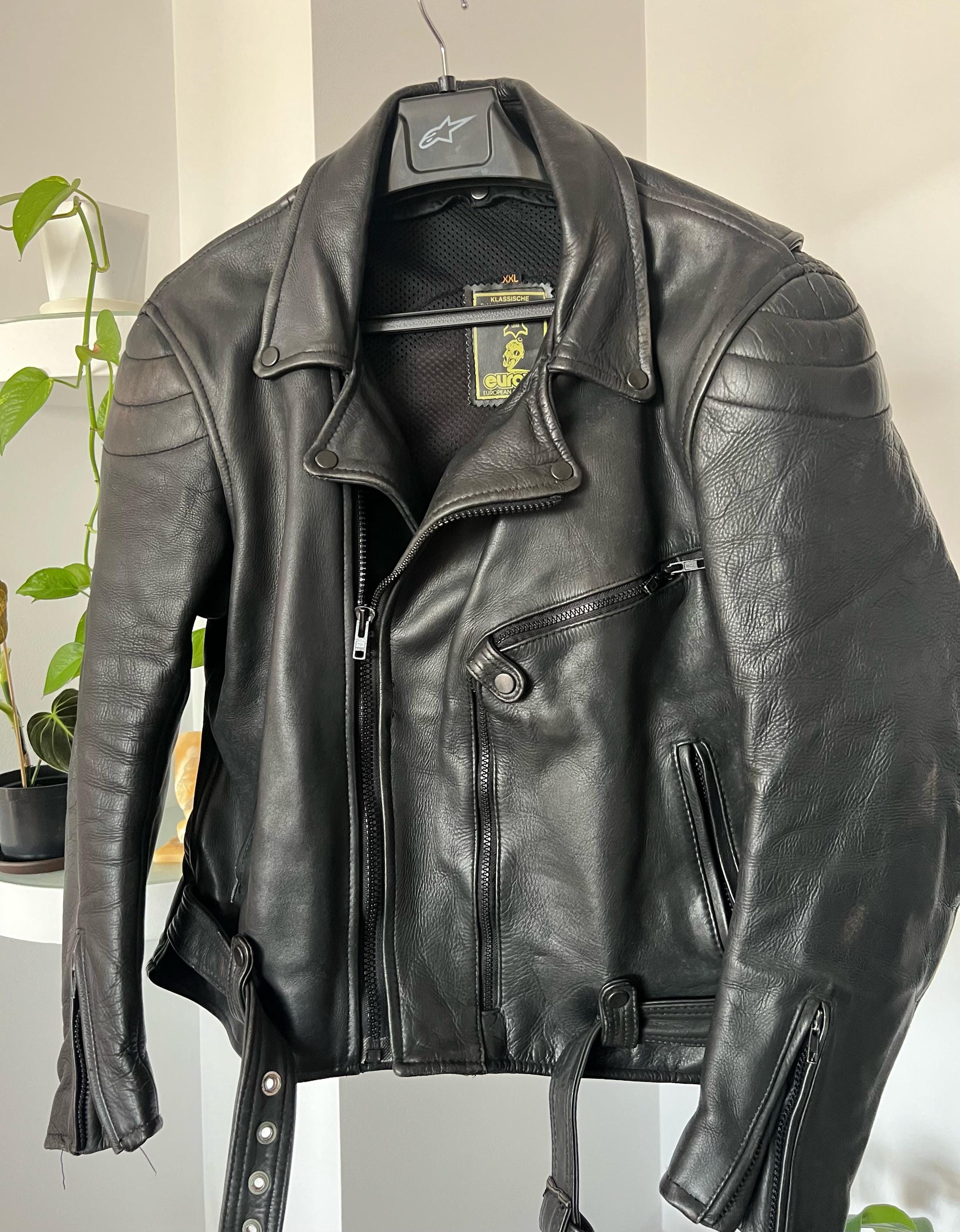 Vintage Motorcycle Jacket | Eurox Biker Jacket | Cafe Racer | XXL for ...