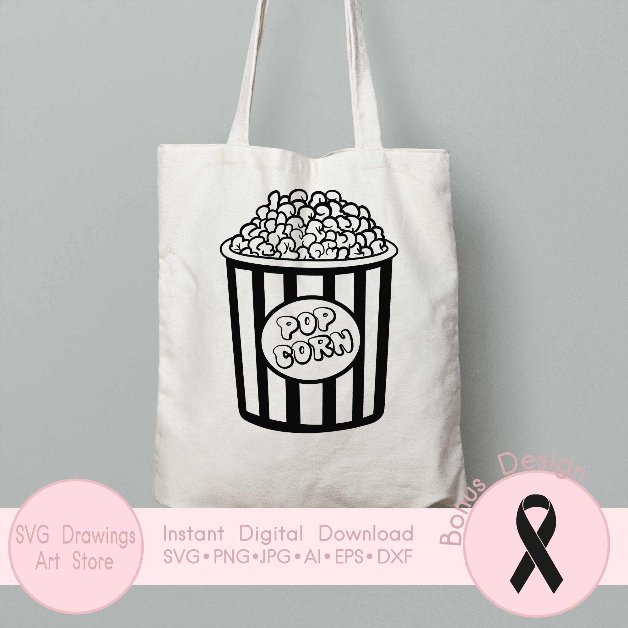 Popcorn Svg, Popcorn Box Svg, Food Svg, Popcorn Ornament Svg, Popcorn ...