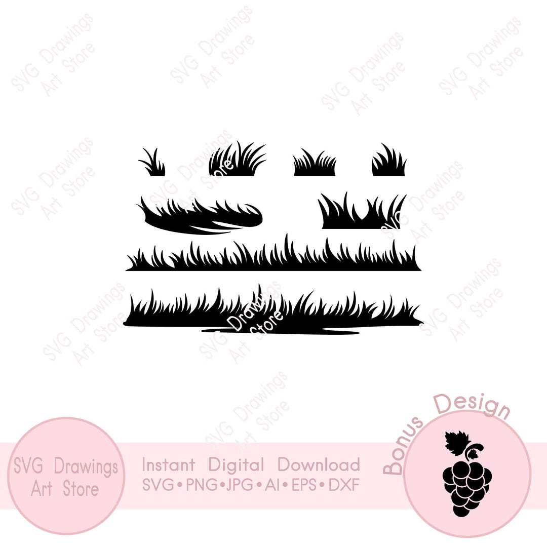 Grass Border Svg, Grasses Svg, Wild Grass Svg, Swamp Grass Svg, Field ...