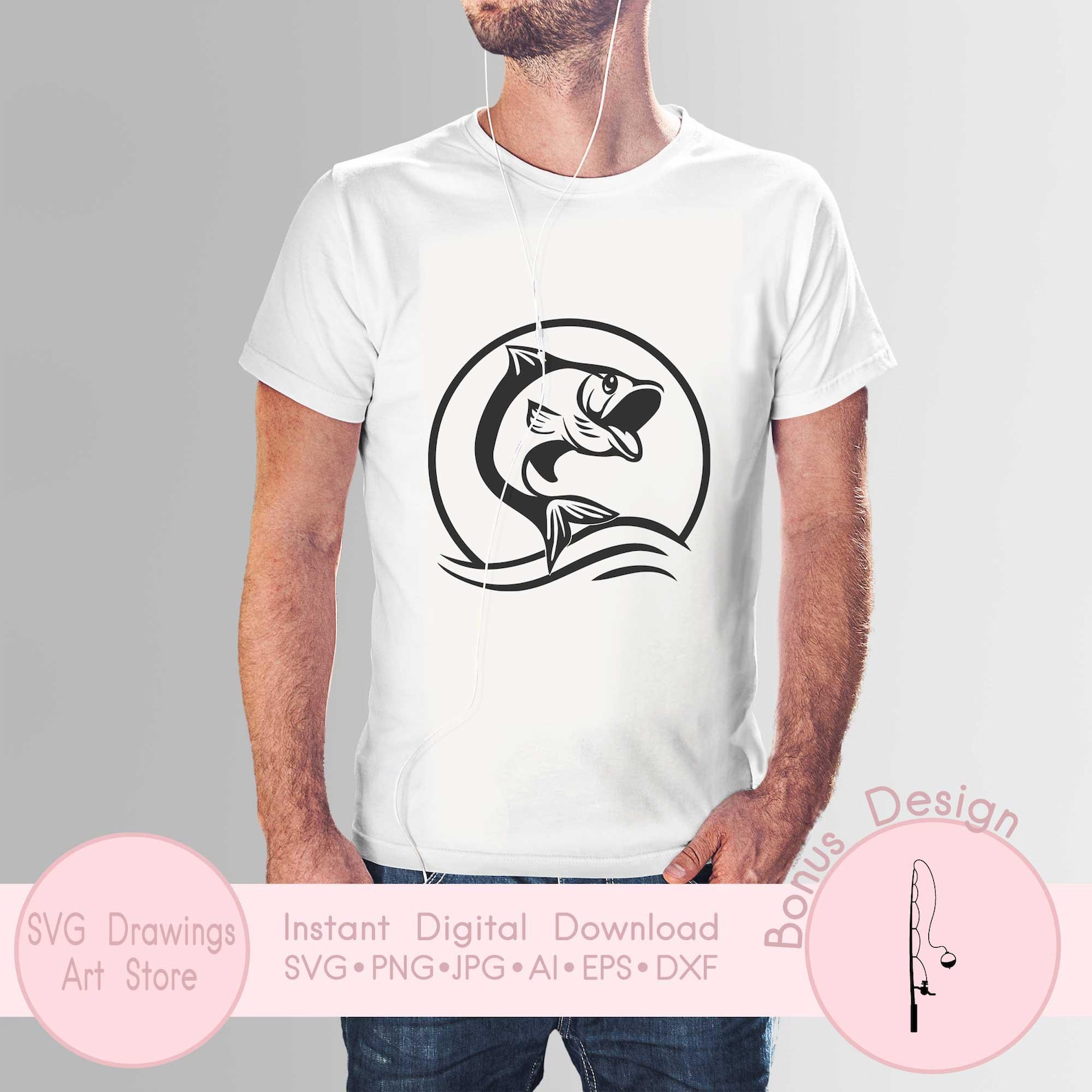 Fishing Dorado Svg, Cute Fish Silhouette Svg, Funny Fish Svg, Cartoon ...